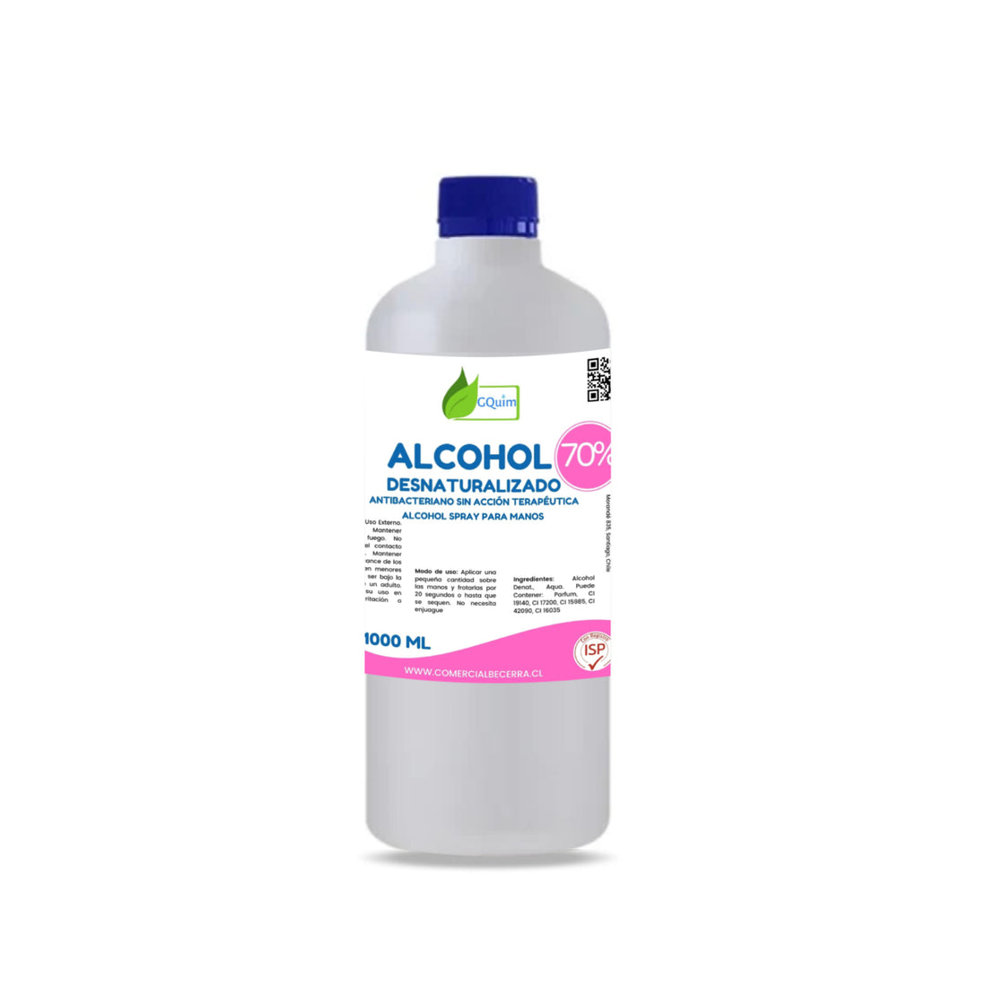 Alcohol Desnaturalizado 70% 250 ML Reg ISP