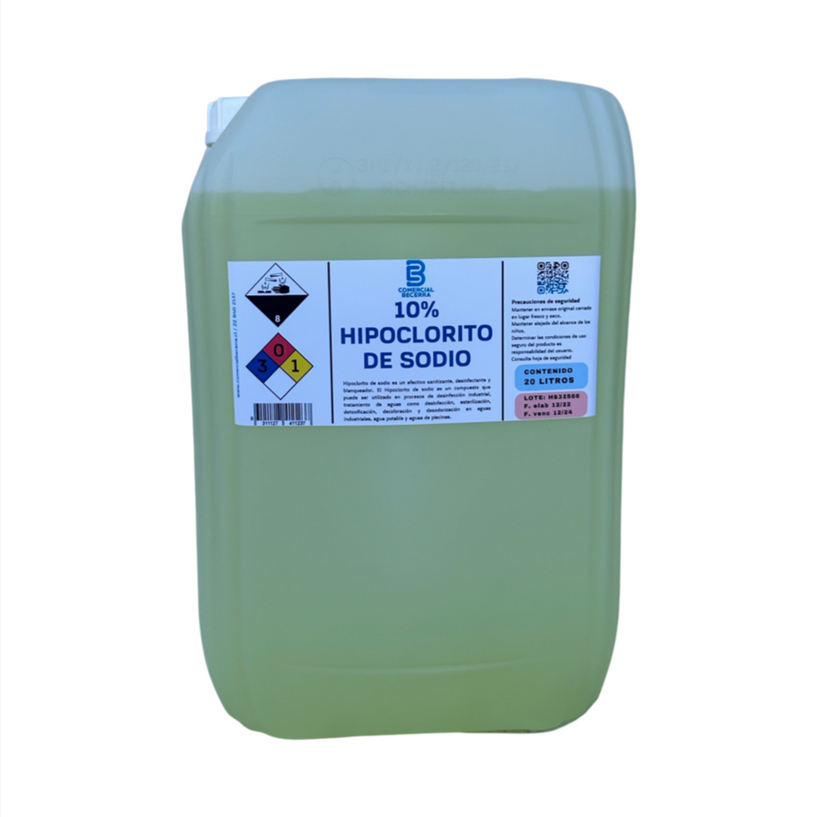 Hipoclorito de Sodio 10% 20 Litros | Greenquim Chile