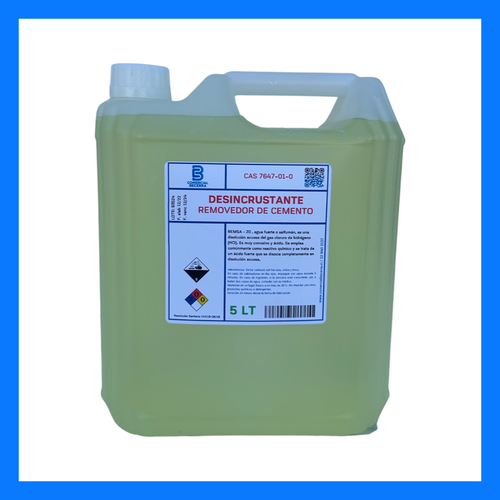 Removedor de Cemento Profesional 5 LT – Desincrustante Eficaz